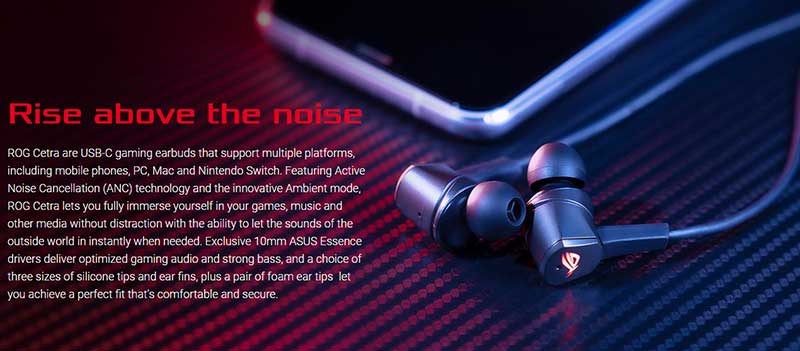ASUS ROG Cetra RGB In-ear gaming Headphone